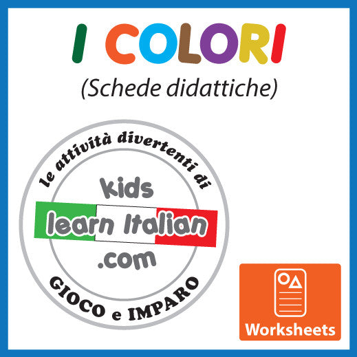 Italian Colors - Worksheets For Children | Kids Learn Italian